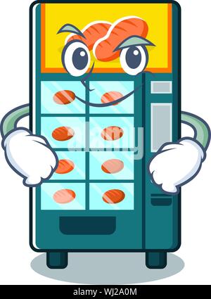 Cute cartoon vending machine drawing set. Automated snack food machines ...