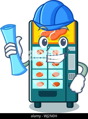 Cute cartoon vending machine drawing set. Automated snack food machines ...