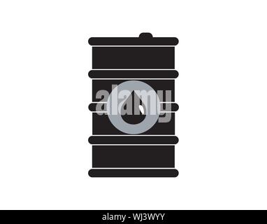 oil barrel icon, black vector sign with editable strokes, concept ...