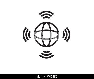 Vector Global Telecommunications Network System Concept Illustration ...