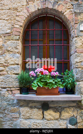 lovely tuscan window, Volterra, Italy Stock Photo - Alamy