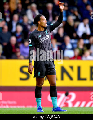 Liverpool's Virgil van Dijk in action during the Premier League match ...