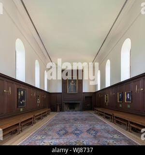 Inside of empty dining hall on Massachusetts Institute of Technology ...