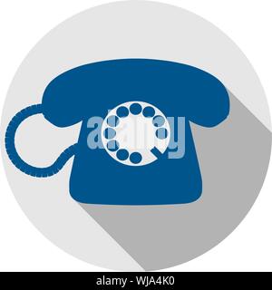 rotary dial operated telephone icon or symbol vector illustration Stock ...