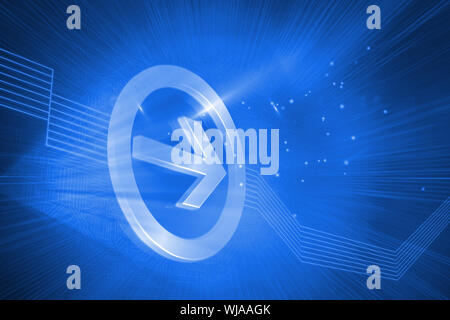 Digitally generated arrow pointing to the right Stock Photo - Alamy