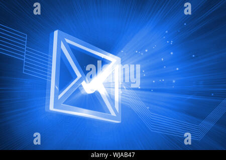 Digitally generated glowing envelope Stock Photo - Alamy