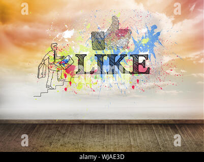 Like written over color splashes Stock Photo - Alamy