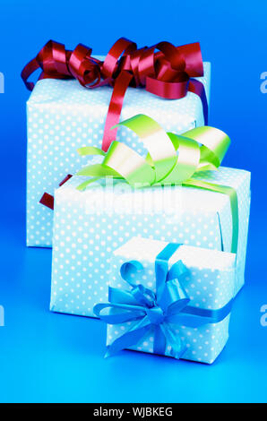 Three Gift Bows in a Row on a White Background Stock Photo - Alamy