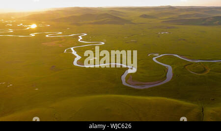 Hulunbuir grasslands and rivers, Inner Mongolia, China Stock Photo - Alamy