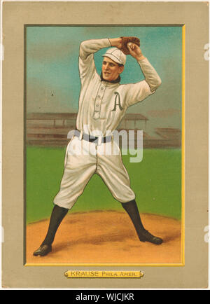 Harry Krause, Philadelphia Athletics, baseball card portrait Stock Photo - Alamy