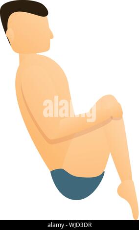 Man bomb pool jump icon. Cartoon of man bomb pool jump vector icon for ...