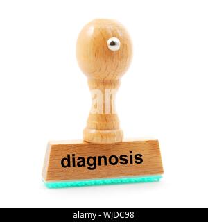 diagnosis stamp in hospital offcie showing health concept Stock Photo ...