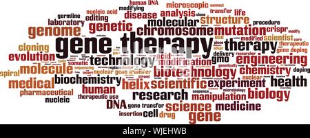 Human genome word cloud concept. Collage made of words about human ...
