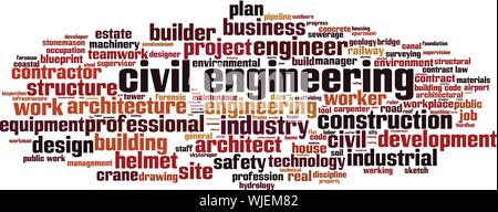 Civil engineering word cloud concept. Collage made of words about civil ...
