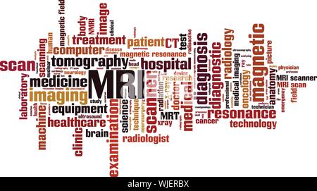 MRI word cloud concept. Collage made of words about MRI. Vector ...