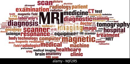 MRI word cloud concept. Collage made of words about MRI. Vector ...