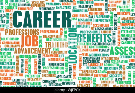 Career Word Cloud Concept on White Stock Photo: 122228423 - Alamy