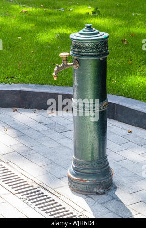 Free drinking water fountain installed on wall in airport Stock Photo ...
