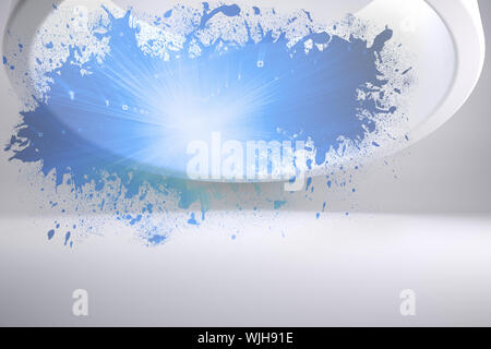 Splash showing blue light Stock Photo - Alamy