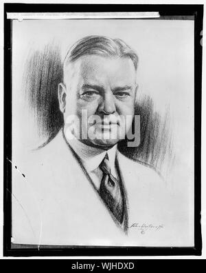 Herbert Hoover, the 31st President of the United States, is depicted ...