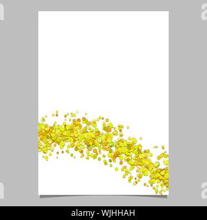 Abstract blank wavy confetti poster background template from sprinkled ...