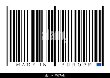 European Union Barcode on white background Stock Photo - Alamy