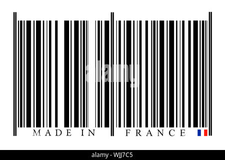 France shopping bar code isolated on white background Stock Photo - Alamy