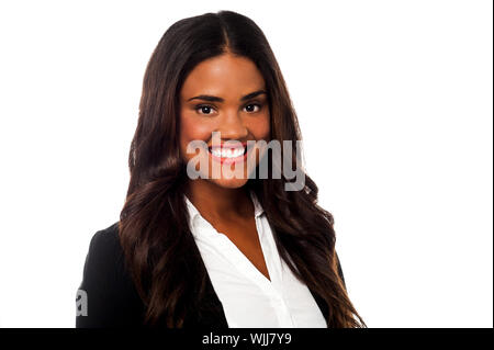 Beautiful female executive posing confidently Stock Photo - Alamy