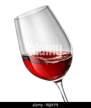 Moving red wine glass over a white background Stock Photo - Alamy