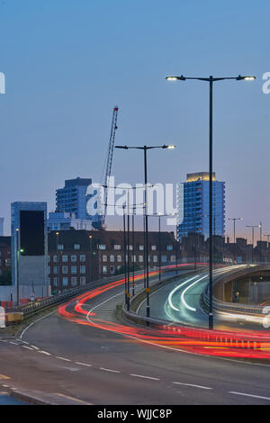 bow flyover east london Stock Photo - Alamy