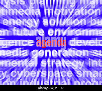 Agenda Word Meaning To Do Schedule Program Or Agendas Stock Photo - Alamy