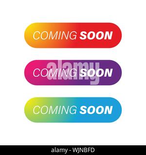Coming Soon colorful button Stock Vector Image & Art - Alamy