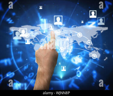 Hand Showing Letters Pointing Web Browser Screen With Cactus On Side ...