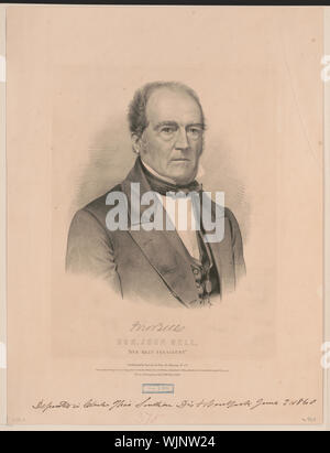 John Bell, Constitutional Union Candidate for U.S. President, 1860 ...