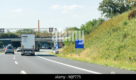 Nederland sign at the border between Germany and Nederland Stock Photo ...