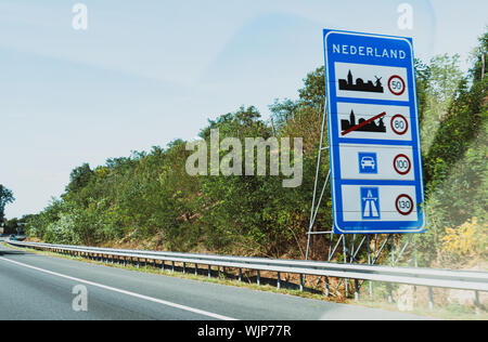 Speed limits in The Netherlands. Sign of Speed limits at the Dutch ...