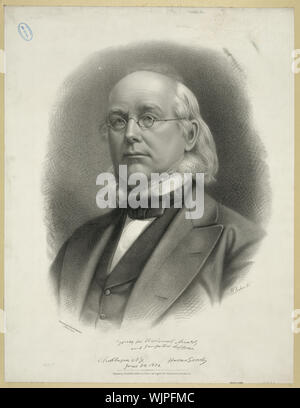 Horace Greeley Founder of the Tribune Newspaper Stock Photo - Alamy