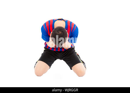 Sad footballer man crying Stock Photo - Alamy