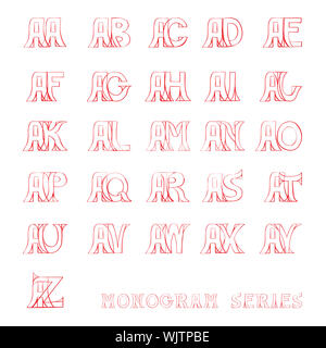 Vintage monograms alphabet Stock Photo - Alamy