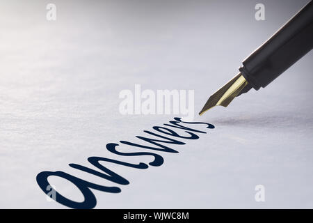 Word writing text Answers. Business photo showcasing Reactions ...