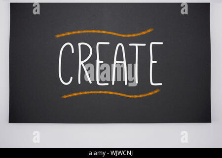 Create written on big blackboard Stock Photo - Alamy