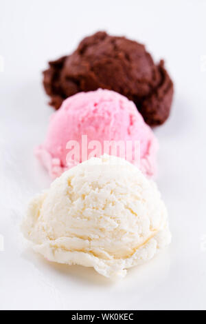 Photograph of three ice cream balls Stock Photo - Alamy