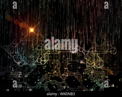 Encryption Key series. Arrangement of stylized key and number symbols ...