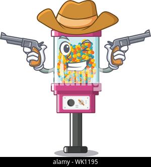 Cowboy gumball machine character cartoon Stock Vector Image & Art - Alamy