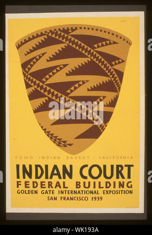 Poster for the Indian Court exhibit at the Golden Gate International ...
