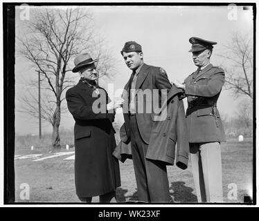 CCC (Civilian Conservation Corps) members erect sign for their Camp ...