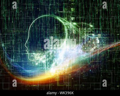 Mind Brain Code as Data Visualization Concept Art Stock Photo - Alamy