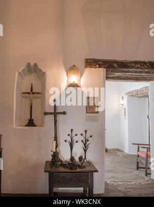 Interior of The Alamo in San Antonio Texas USA. The Alamo was founded ...
