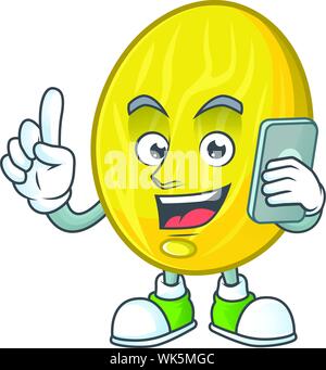 Call me melon cartoon character for health mascot vector illustration ...