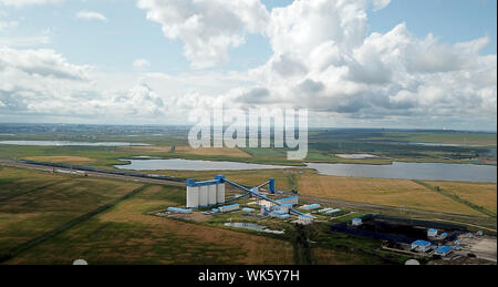 Aerial view after development including Fargo Barracks and outside ...